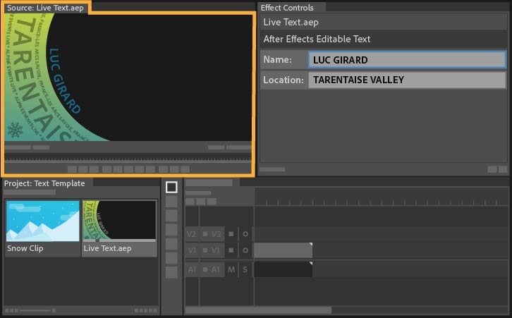 How to use Live Text templates from After Effects in Premiere Pro
