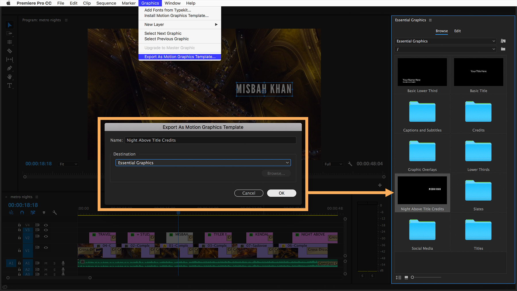 Create Titles And Graphics With The Essential Graphics Panel Adobe 