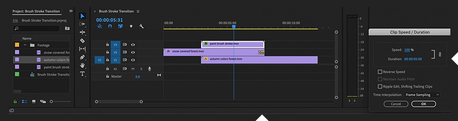 Create an ink transition effect
