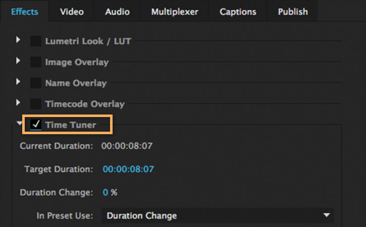 Use Time Tuner in Adobe Premiere Pro and Adobe Media Encoder | บทแนะนำ Adobe Premiere Pro
