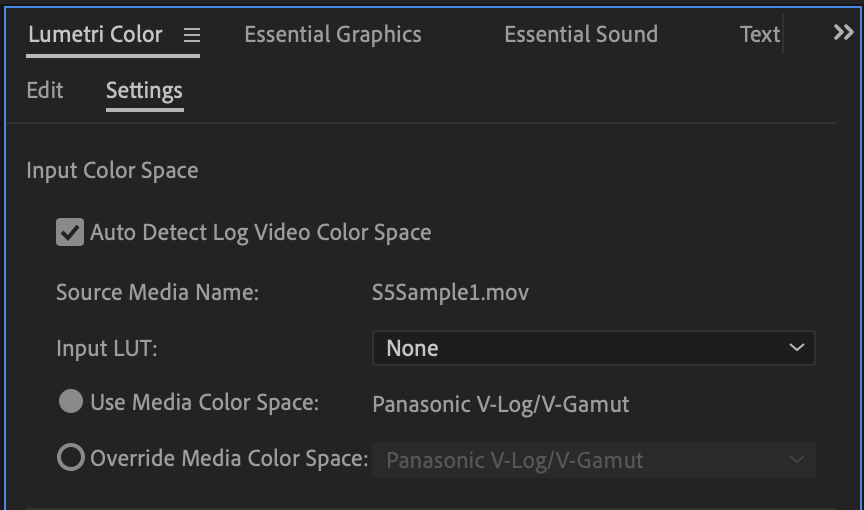 Color Manager in Premiere Pro