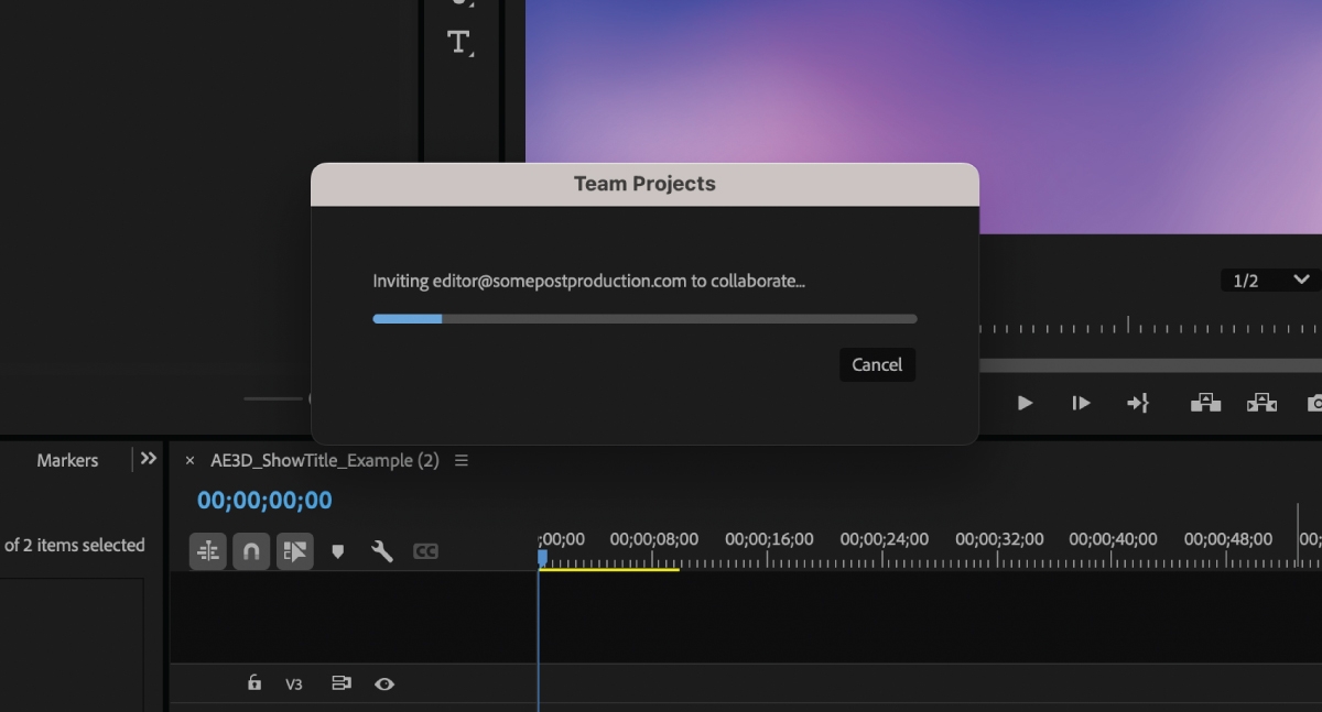 Invite collaborators to co-edit a project
