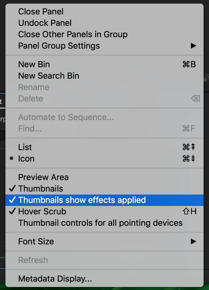 Apply Source Clip effects in Premiere Pro