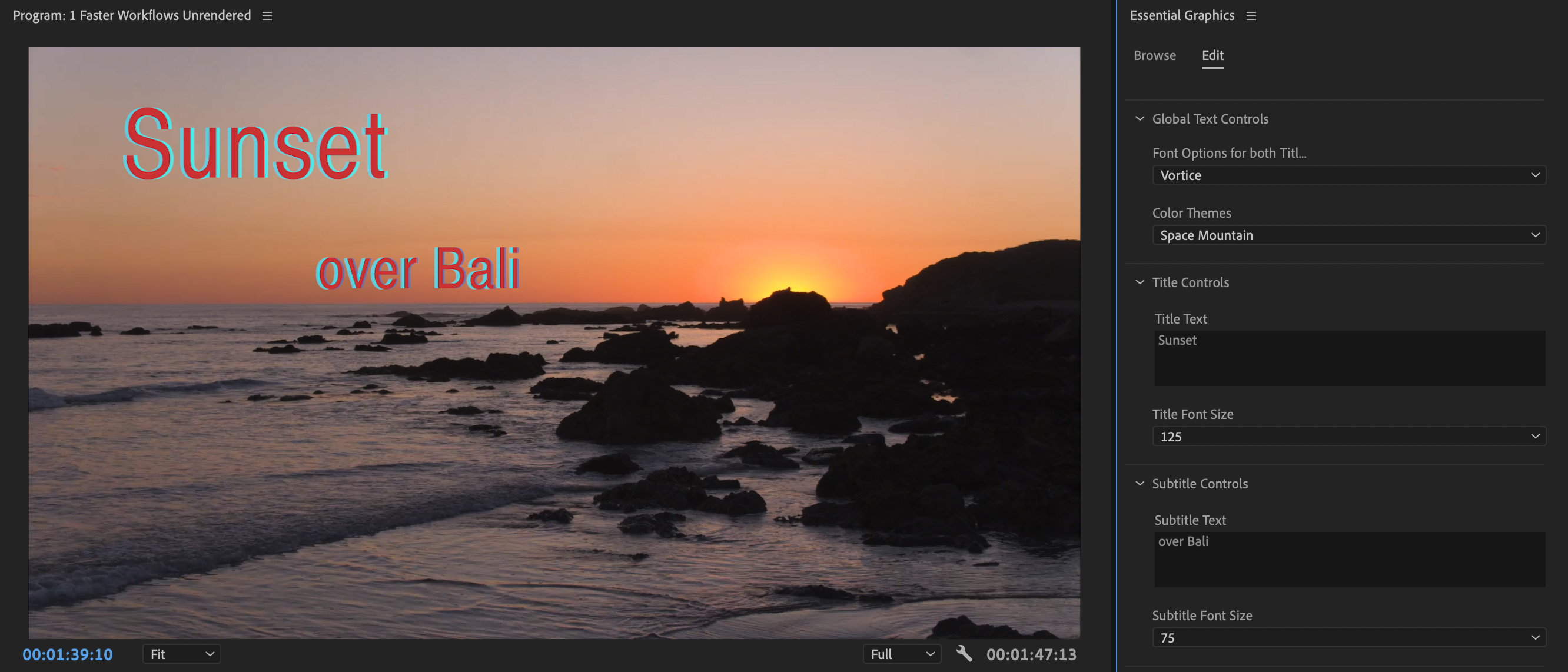 Use And Customize Motion Graphics Templates In Premiere Pro