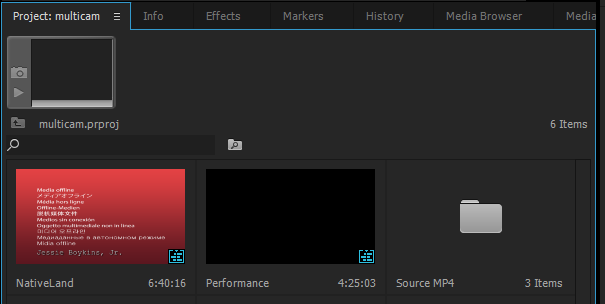 Relinking offline media in Premiere Pro