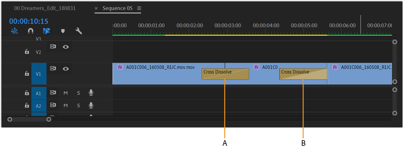 Applying Transitions In Premiere Pro