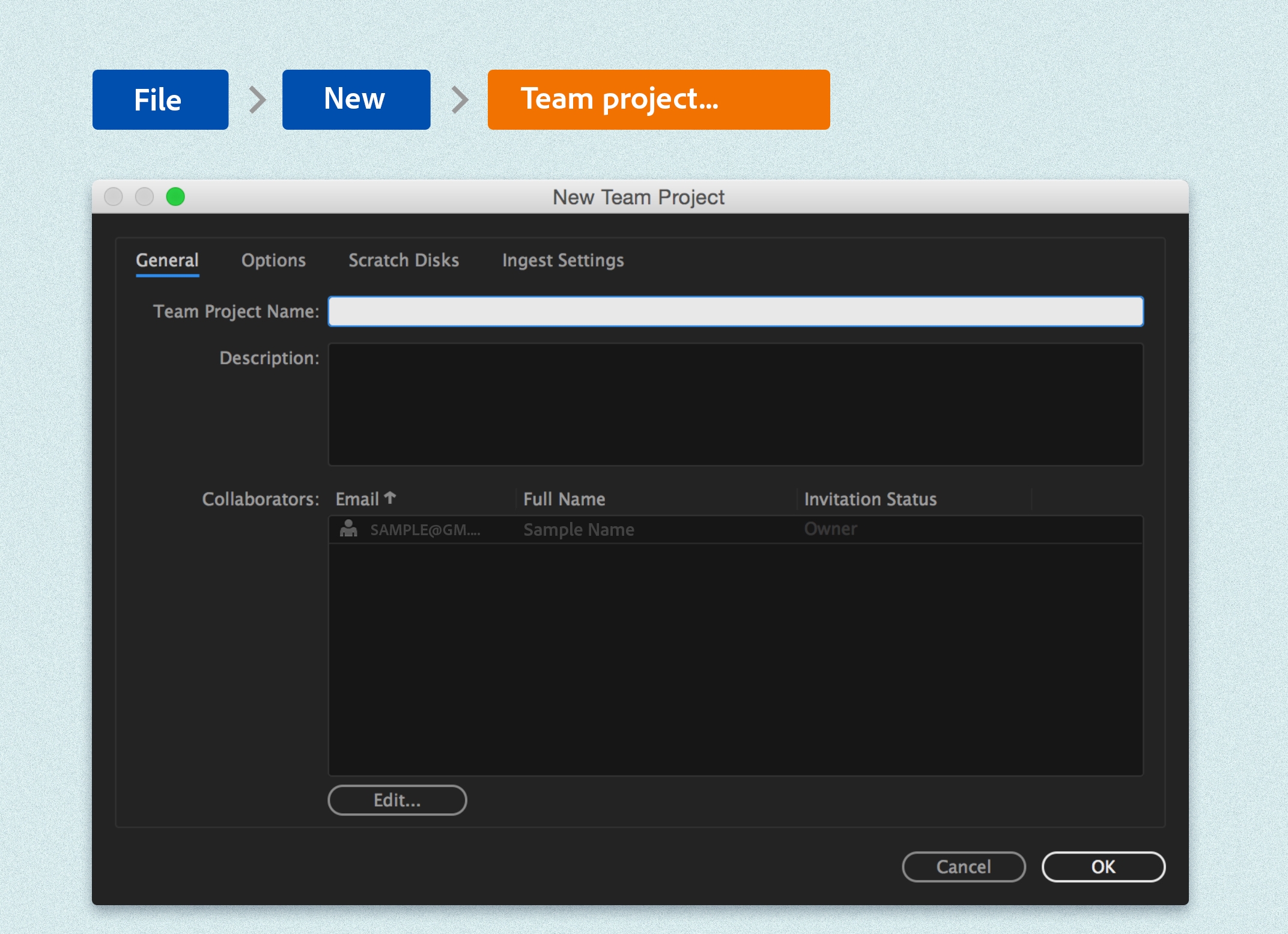 Working simultaneously in shared video projects