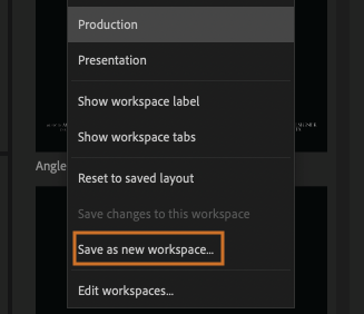 Using and customizing workspaces