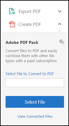 Create PDFs, export PDFs, or access other online services