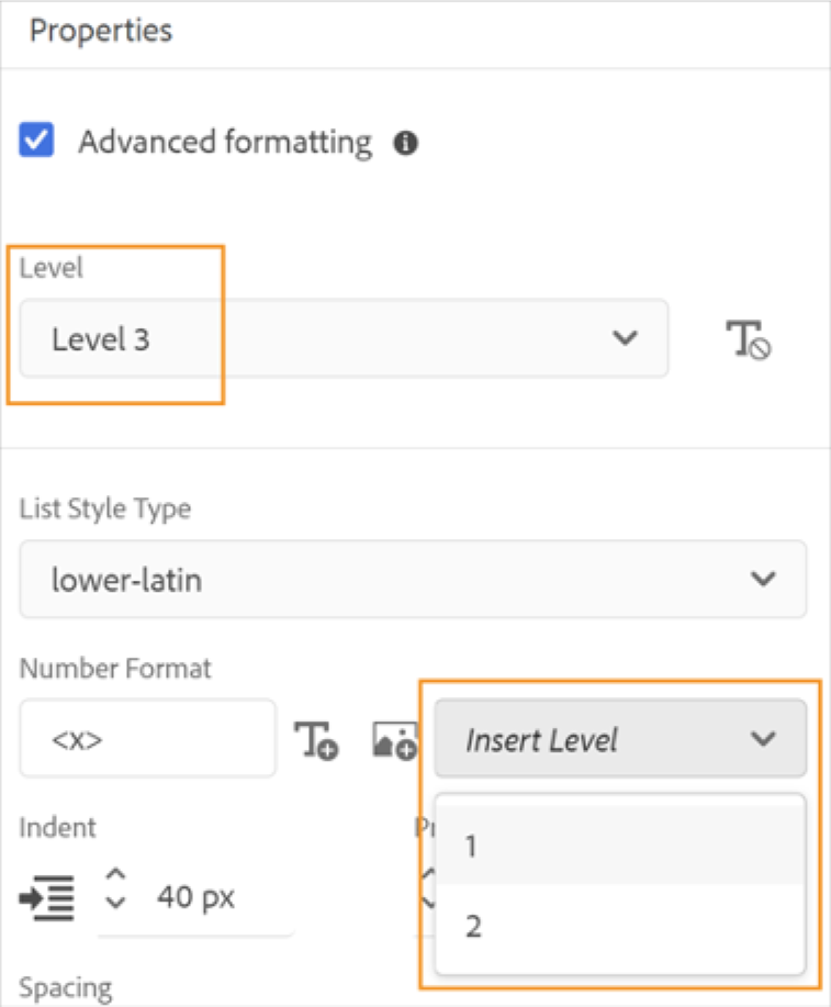 Work with the common content styles