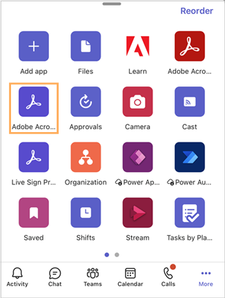 Acrobat Sign for Microsoft Teams mobile: User guide