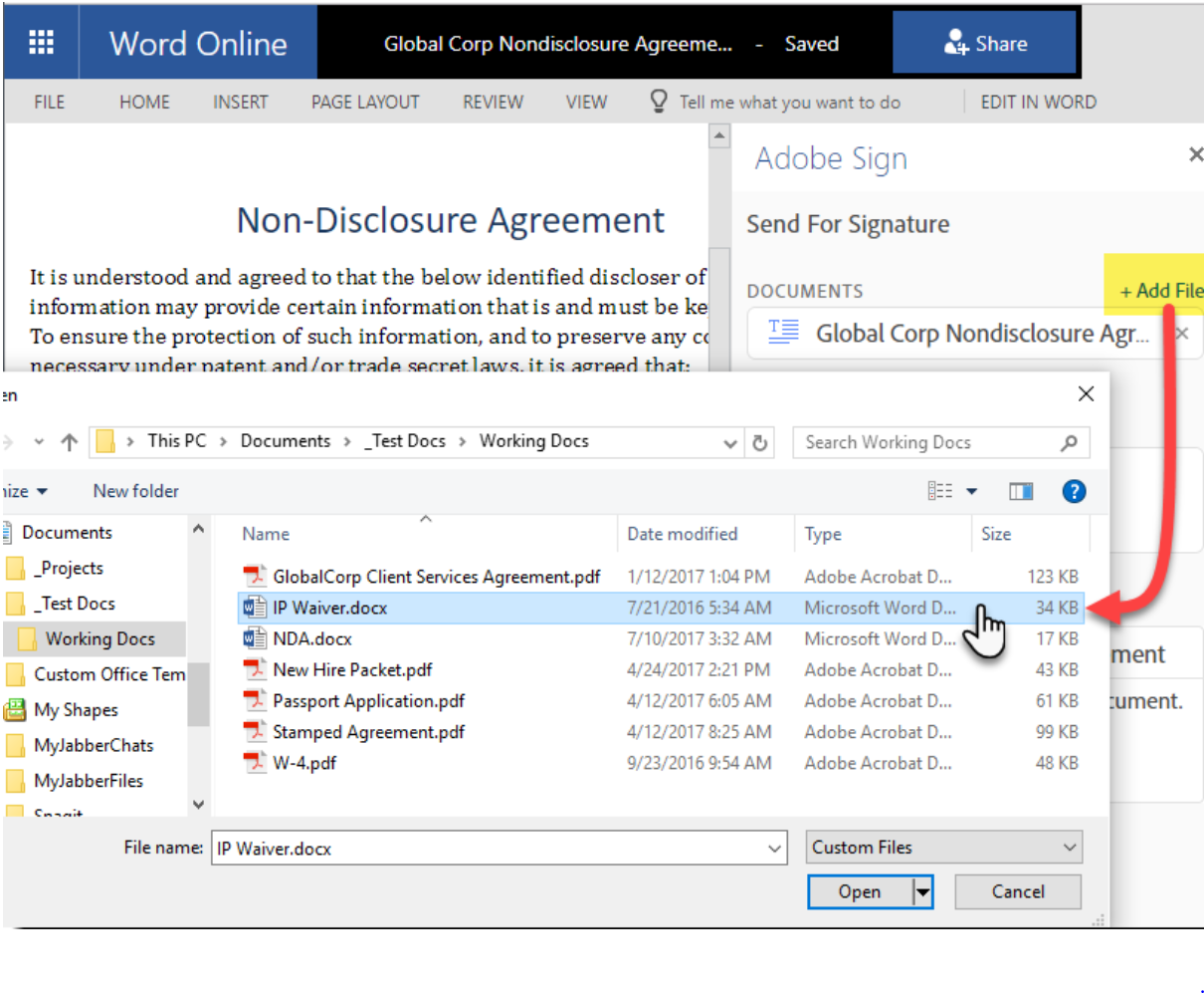 Adobe Sign for Microsoft - Word/PowerPoint Add-in