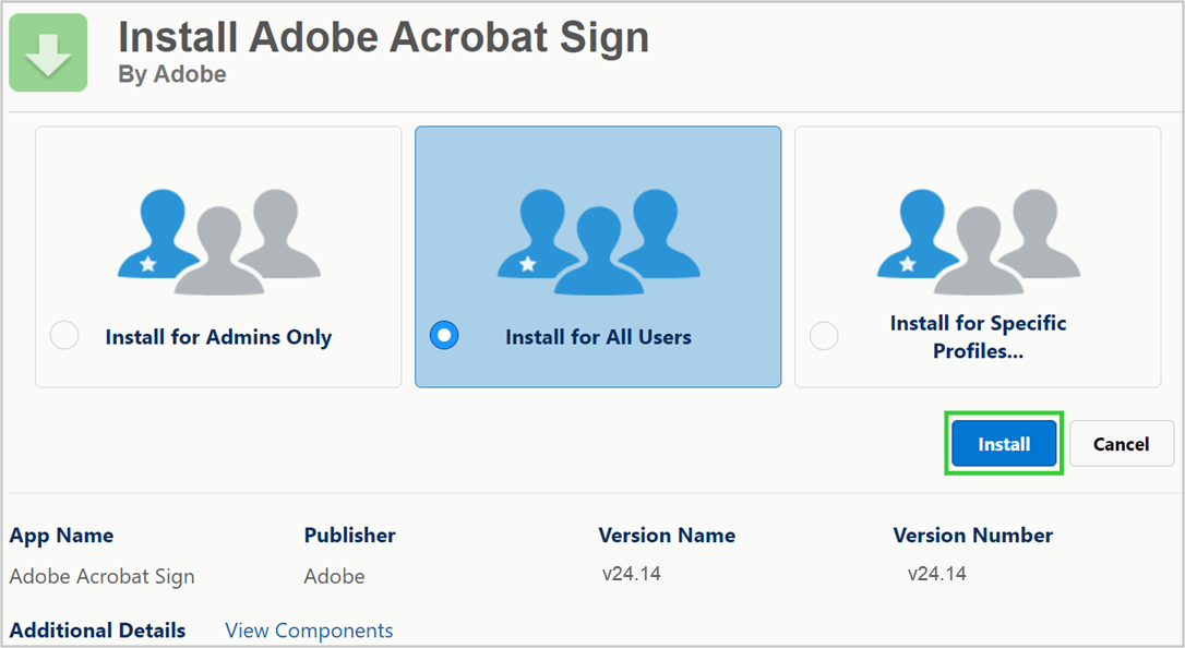 Adobe Sign for Salesforce Install Guide