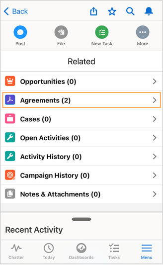 Acrobat Sign for Salesforce Mobile