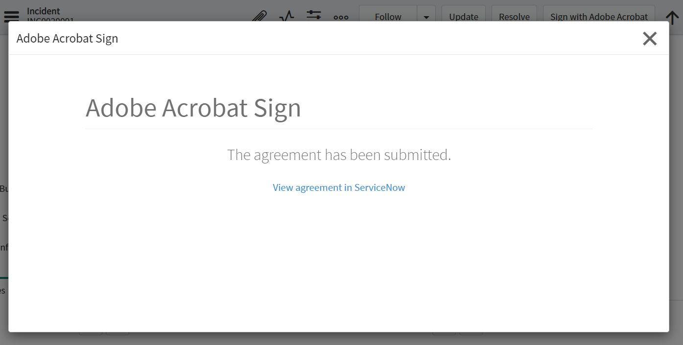 Adobe Acrobat Sign for ServiceNow: User Guide