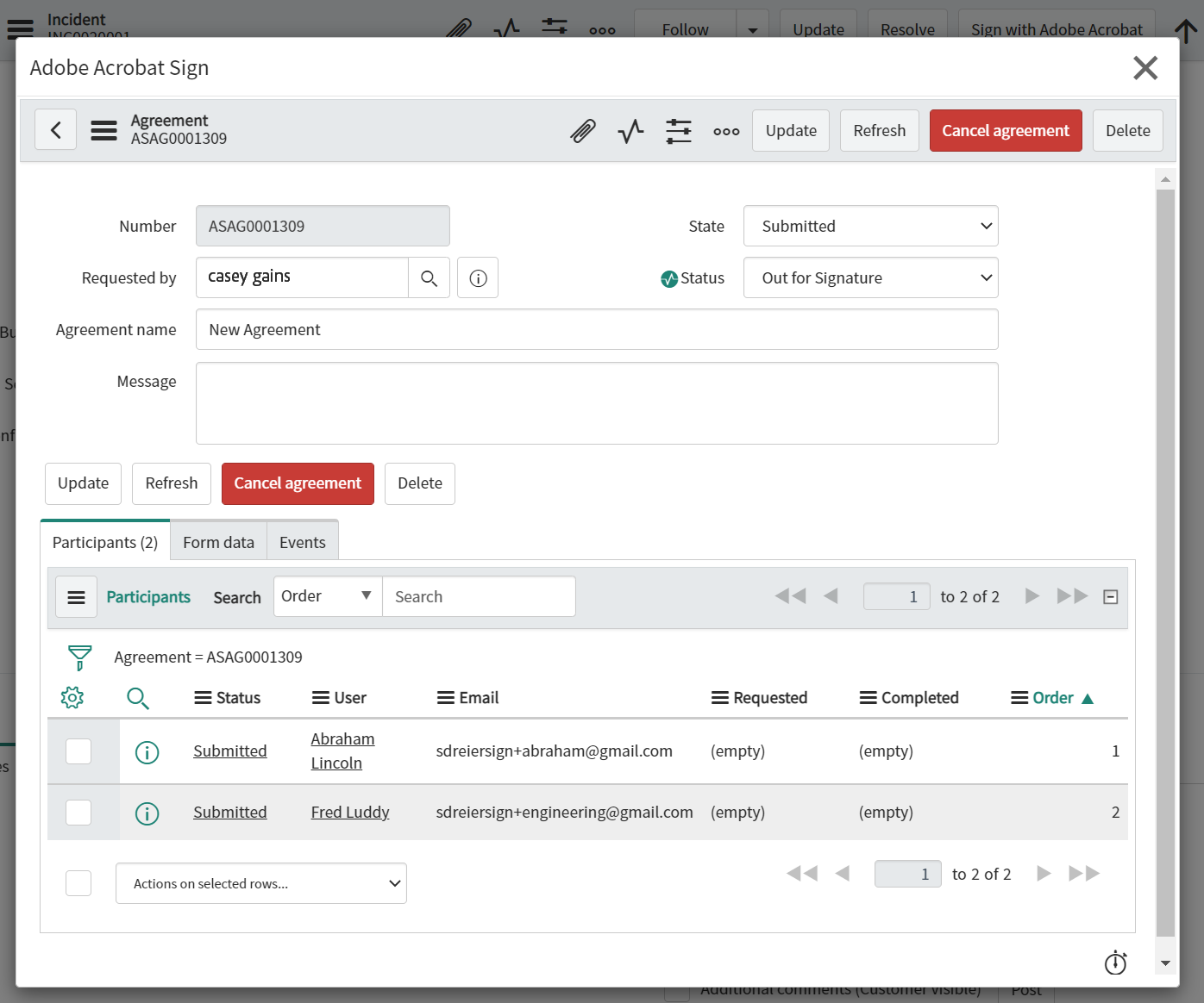 Adobe Acrobat Sign for ServiceNow: User Guide