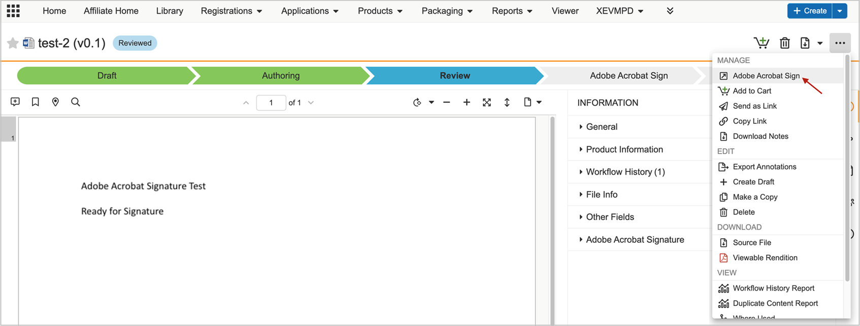 Adobe Acrobat Sign for Veeva Vault: User guide