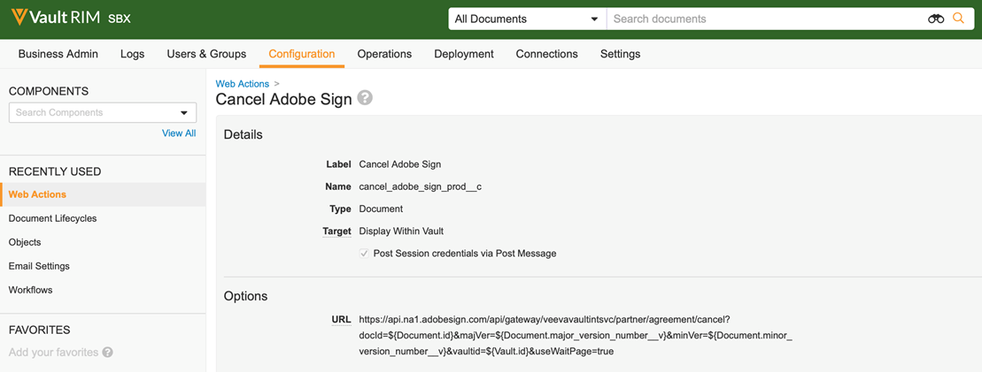 Adobe Acrobat Sign for Veeva Vault: Installation Guide