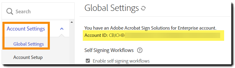 Account and Group IDs for Restricted Cloud Signature Providers