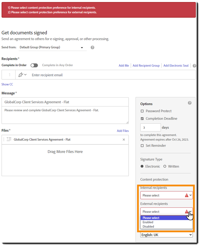 Configure Content Protection
