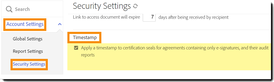 Stand-alone timestamp certificates for electronic signatures