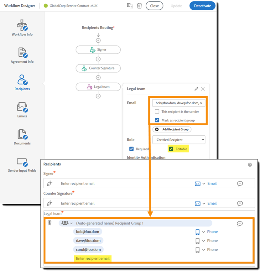 Overview and configuration for custom sending workflows