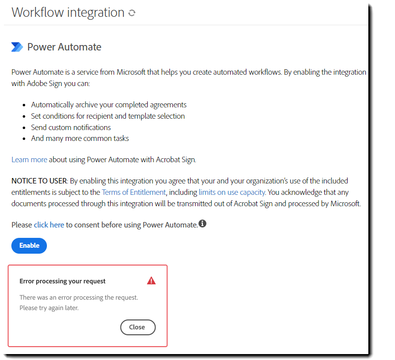 Enable and configure Adobe Acrobat Sign Workflow Automation integrated ...