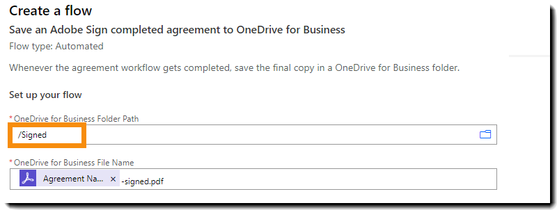 Create a new Power Automate flow in the Acrobat Sign environment