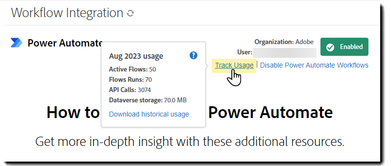 Track your Power Automate usage