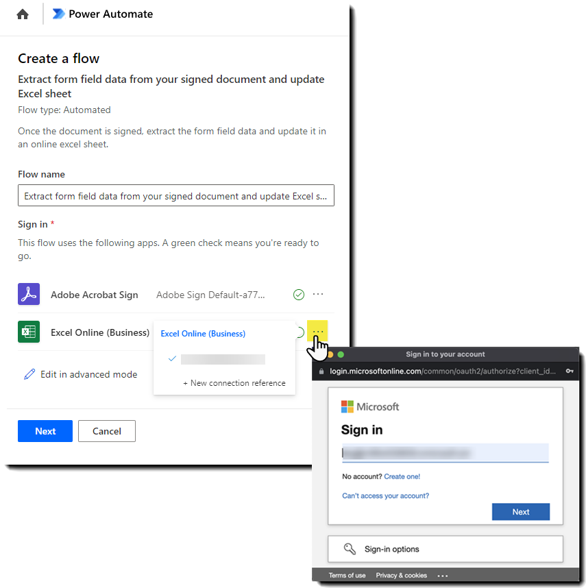 Extract field data from your signed document and update Excel sheet