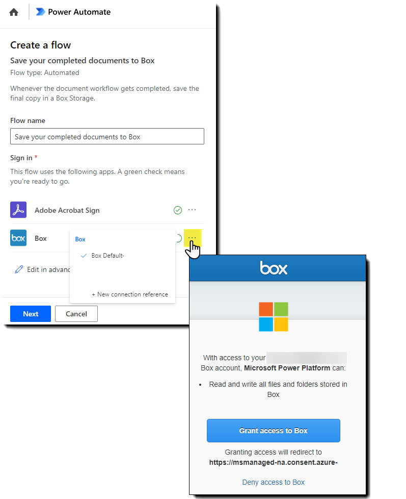 Save your completed documents to Box