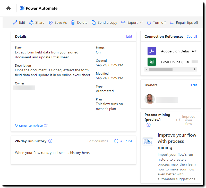 Extract field data from your signed document and update Excel sheet