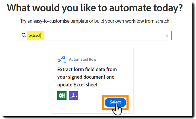 Extract field data from your signed document and update Excel sheet