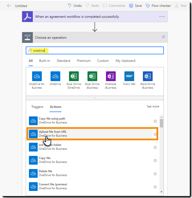 Create a new Power Automate flow in the Acrobat Sign environment