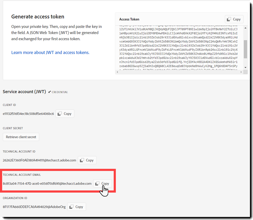 Create Technical Accounts to send agreements via API