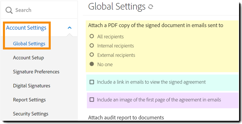 HIPAA configurations in Adobe Acrobat Sign Solutions