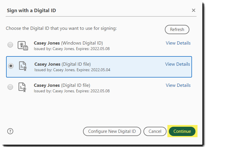 Use digital signatures
