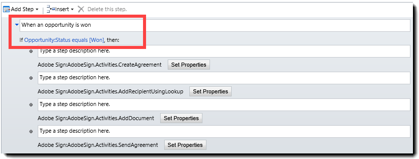 Adobe Acrobat Sign for Dynamics: Processes (Workflows)