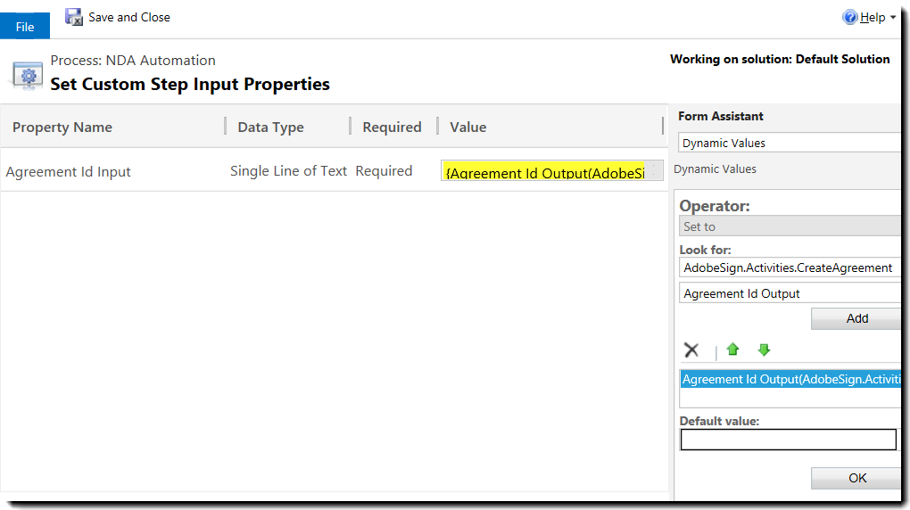 Adobe Acrobat Sign for Dynamics: Processes (Workflows)