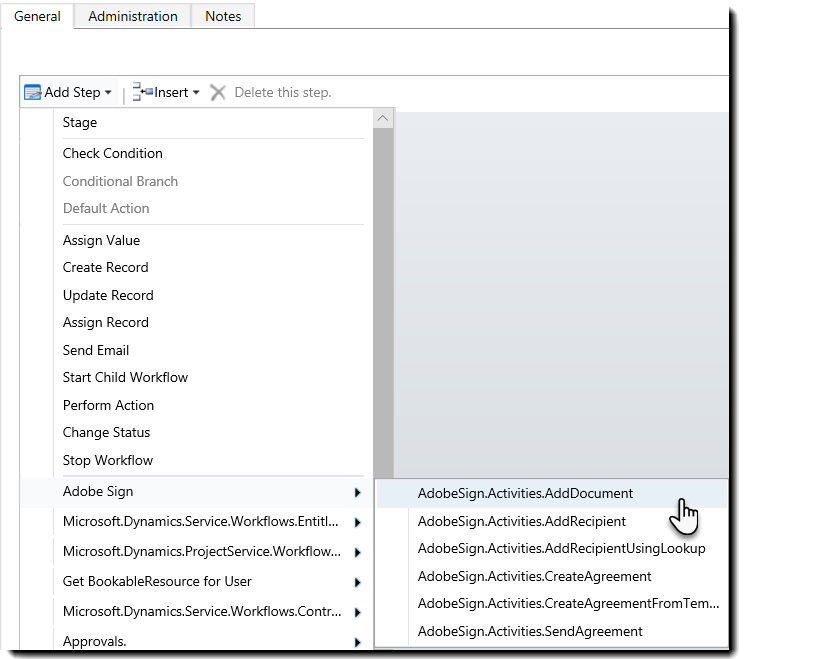 Adobe Acrobat Sign for Dynamics: Processes (Workflows)