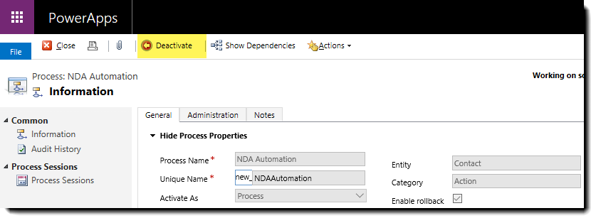 Adobe Acrobat Sign for Dynamics: Processes (Workflows)