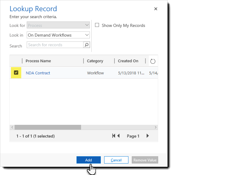 Adobe Acrobat Sign for Dynamics: Processes (Workflows)