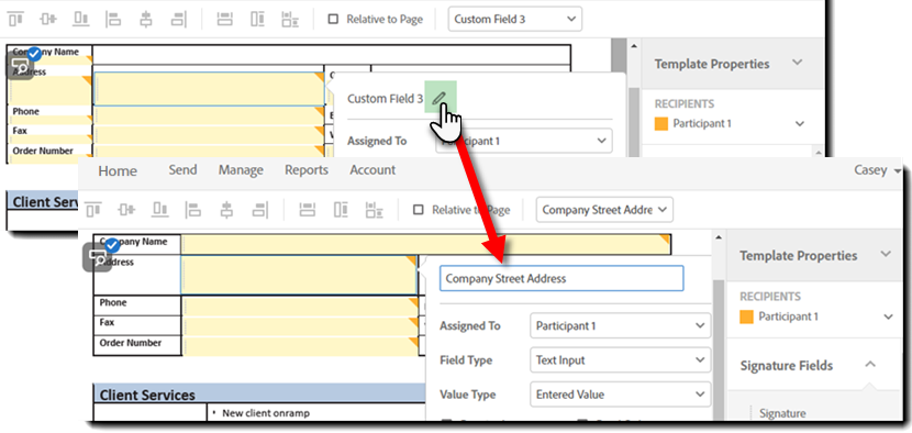 Mit automatischer Felderkennung arbeiten