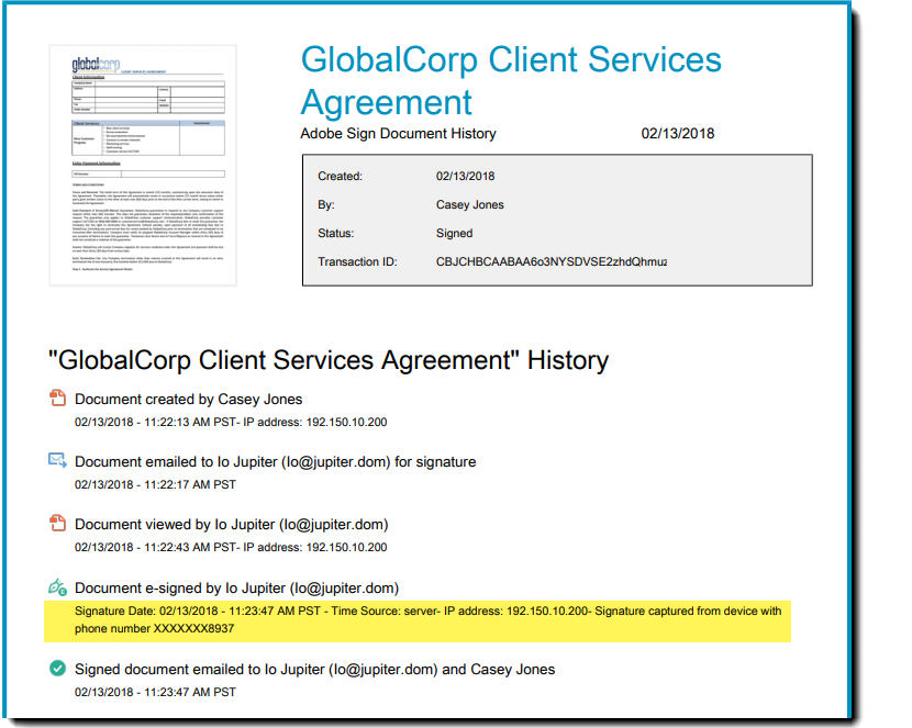 Set up Mandatory Mobile Signature Capture