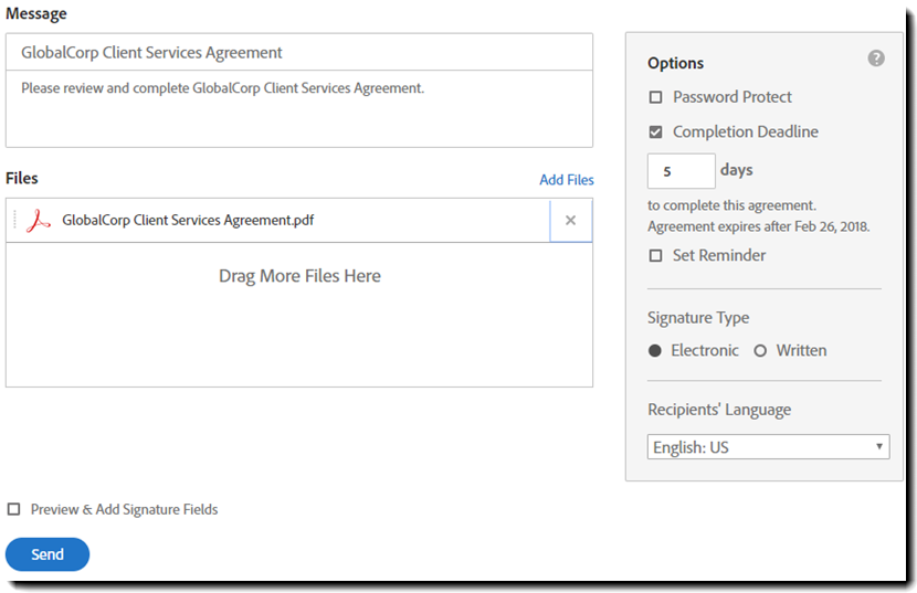 Adobe Acrobat Sign - OneDrive file upload