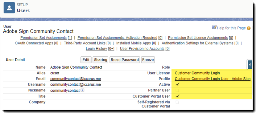 Adobe Sign for Self Signing (Community Cloud)