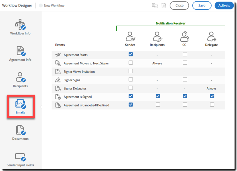 Configure custom workflows