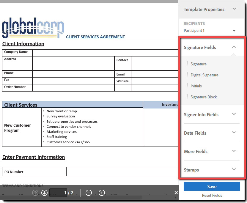 Use drag-and-drop tools to create forms
