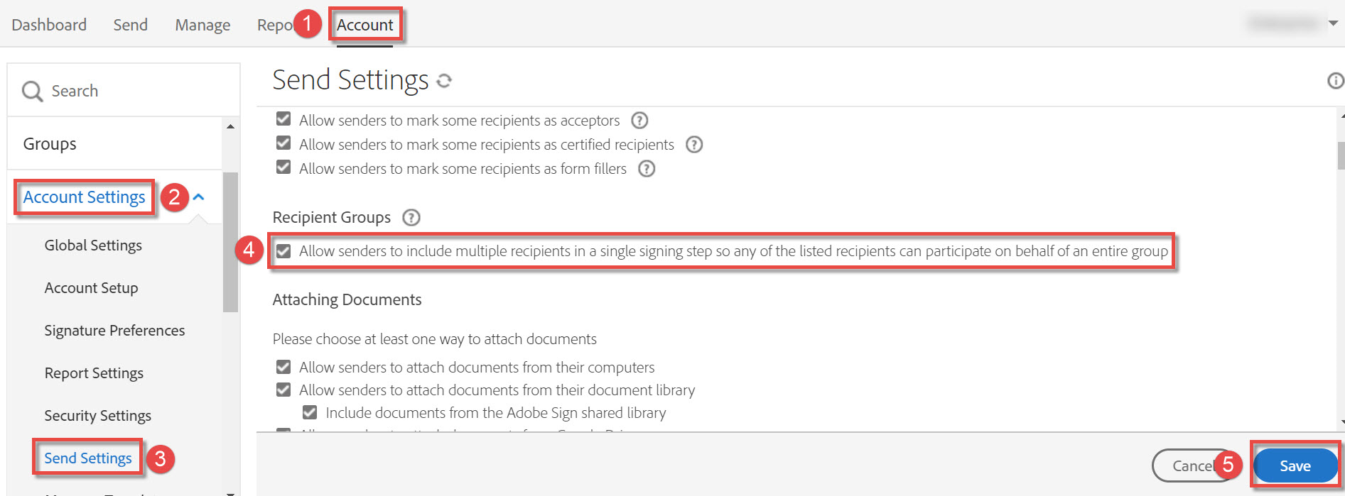 How to enable recipient groups | Adobe Sign