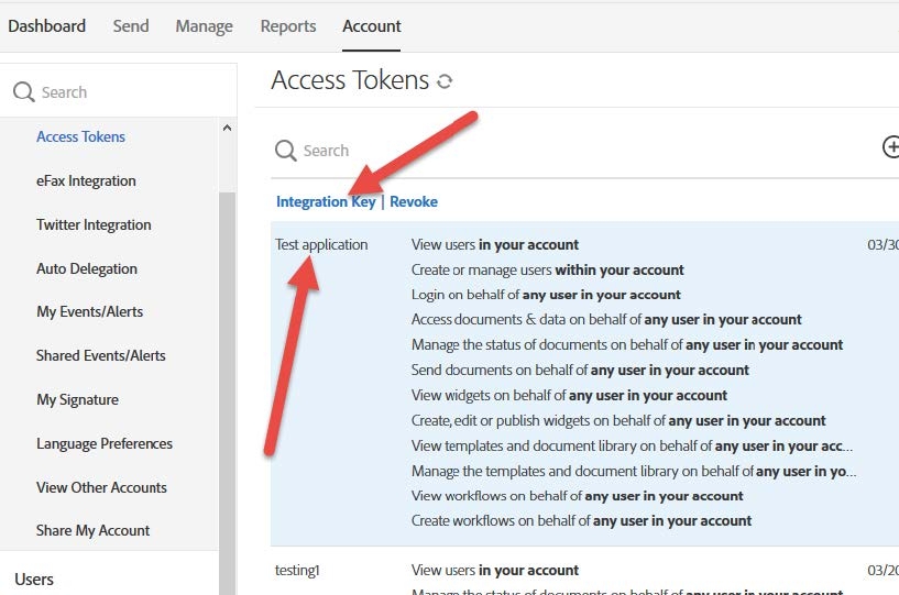 How to create an integration key